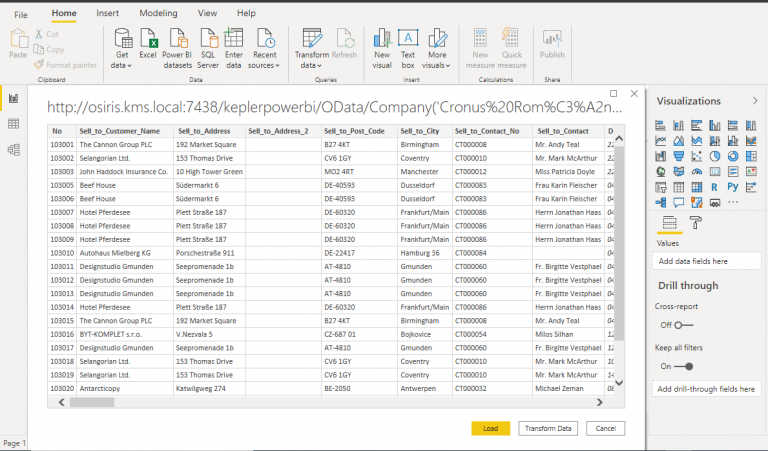 Navision - Dynamics NAV -Date Power BI - Kepler Management Systems