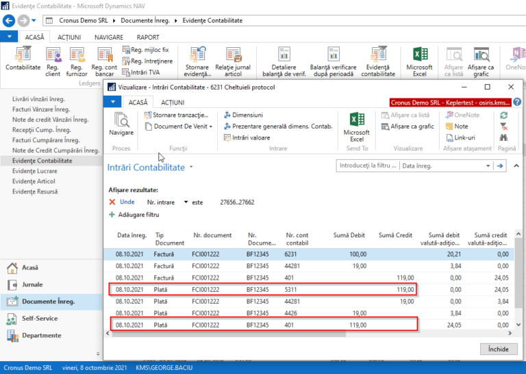 Dynamics NAV (Navision) - Evidențe contabilitate plată cash - Kepler ...